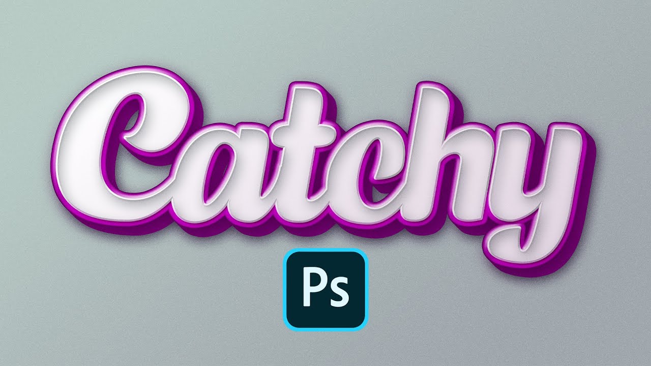 3D text effect font in Photoshop - YouTube