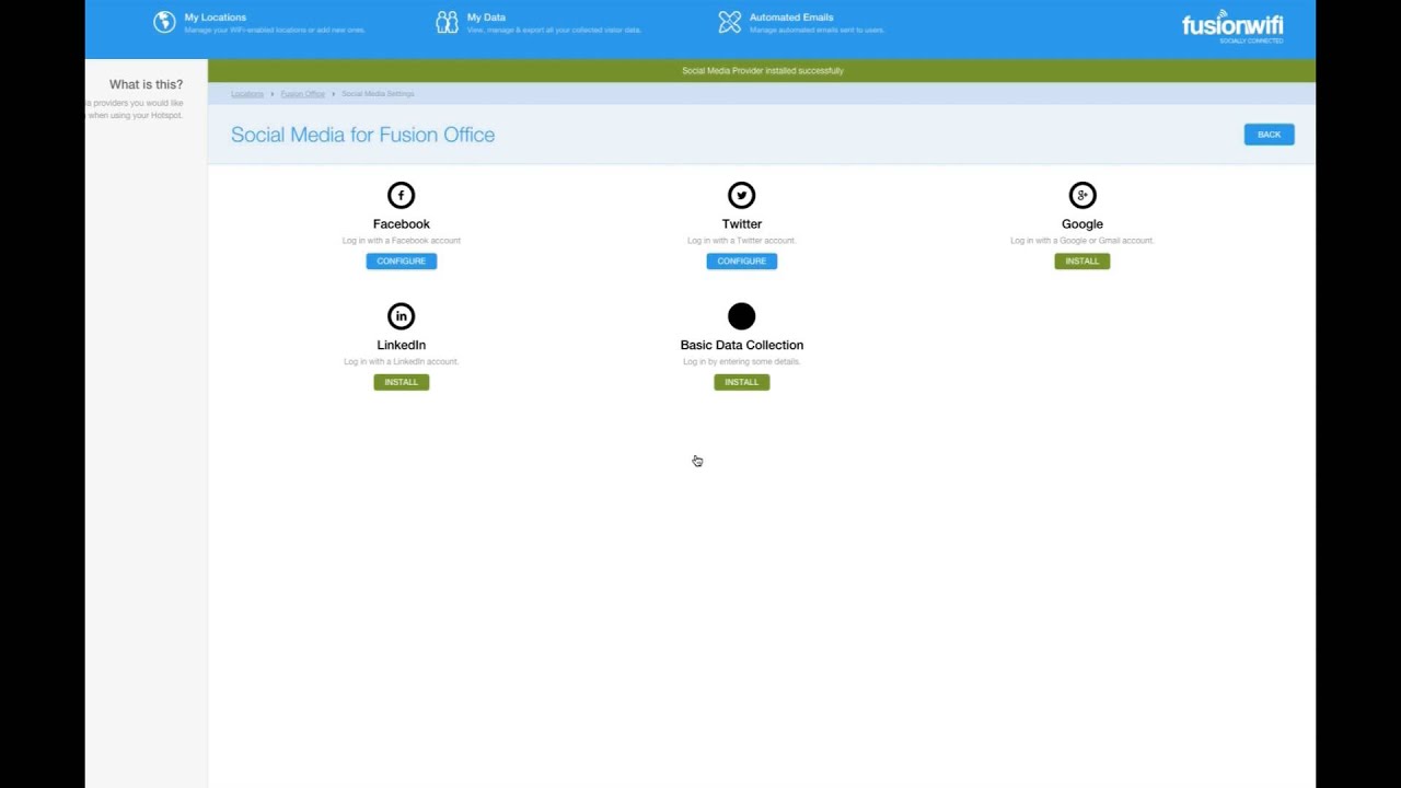 Fusion WiFi Social WiFi - Social Login Setup Instructions - YouTube