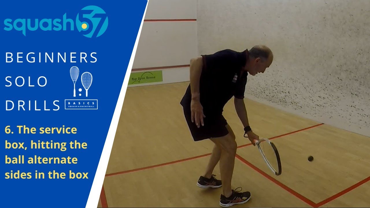 Squash57 Beginners solo starter practice No6 - YouTube