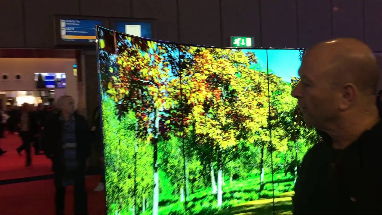 LG Curved tv double sided - YouTube