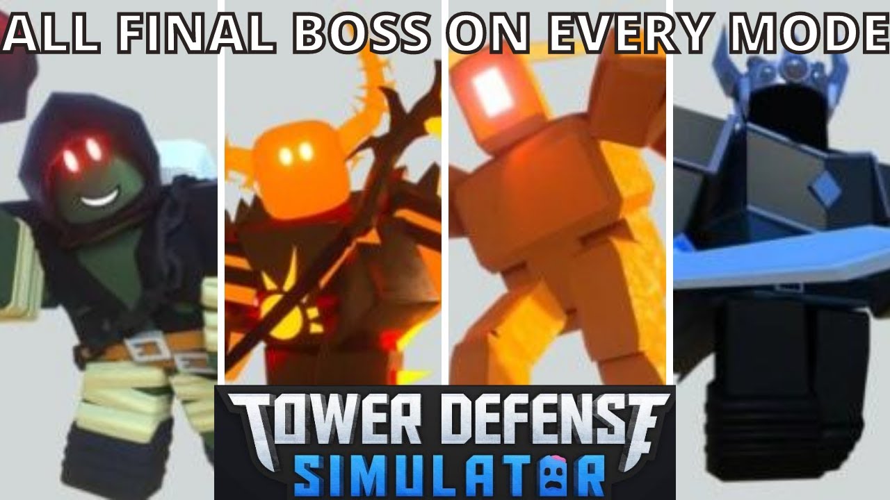 All final boss on every mode in Tower Defense Simulator - YouTube
