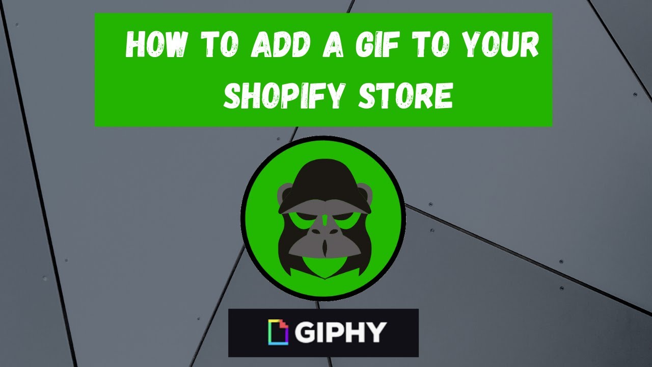 How to Add a GIF to a Shopify Dropshipping Store - YouTube