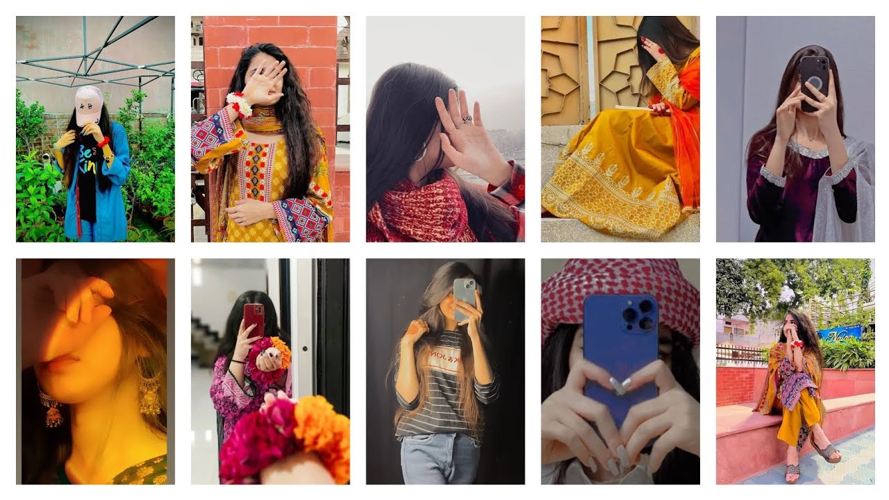 Hide💖 Face dpz For Girl's || Cute 💫Selfie ️ poses || Stylish🦋 Dpz ...