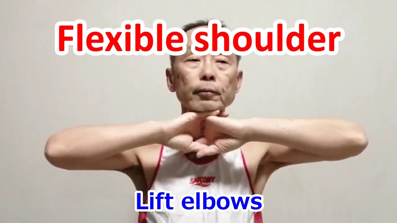 Lift elbows with hands under the chin - YouTube