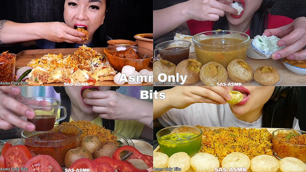 ASMR SAS ASMR Indian Food Compilation//Compilation//no talking///Bites ...