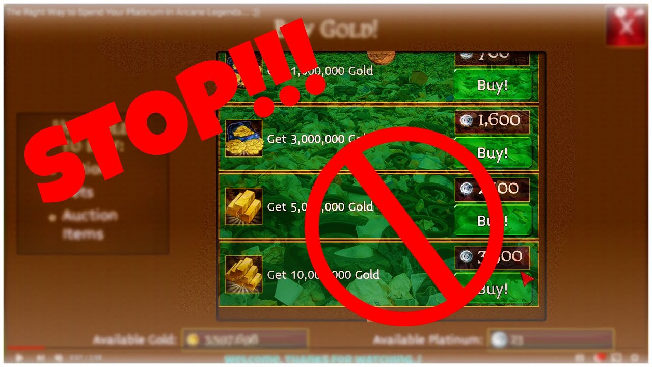 The Right Way to Spend Your Platinum in Arcane Legends... :)) - YouTube