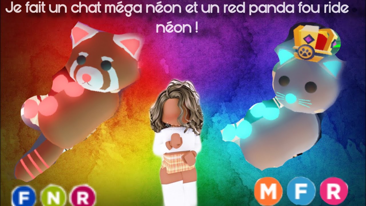 Je fait un chat méga néon et un red panda Fly ride néon !! - YouTube