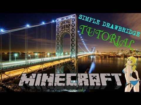 Minecraft: Simple Drawbridge Tutorial - YouTube