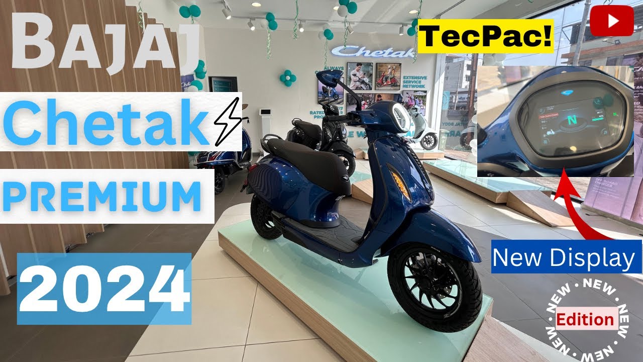 BAJAJ CHETAK PREMIUM SCOOTER REVIEW 2024 | With TecPac |Electric ...