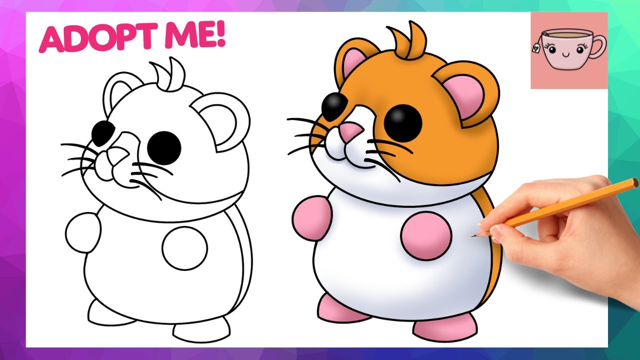 How To Draw Hamster | Adopt Me | Cute Easy Drawing Tutorial - YouTube