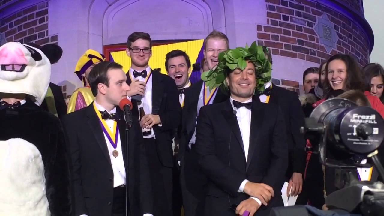 Jimmy Fallon Receives the Elmer Award at the Harvard Lampoon - YouTube
