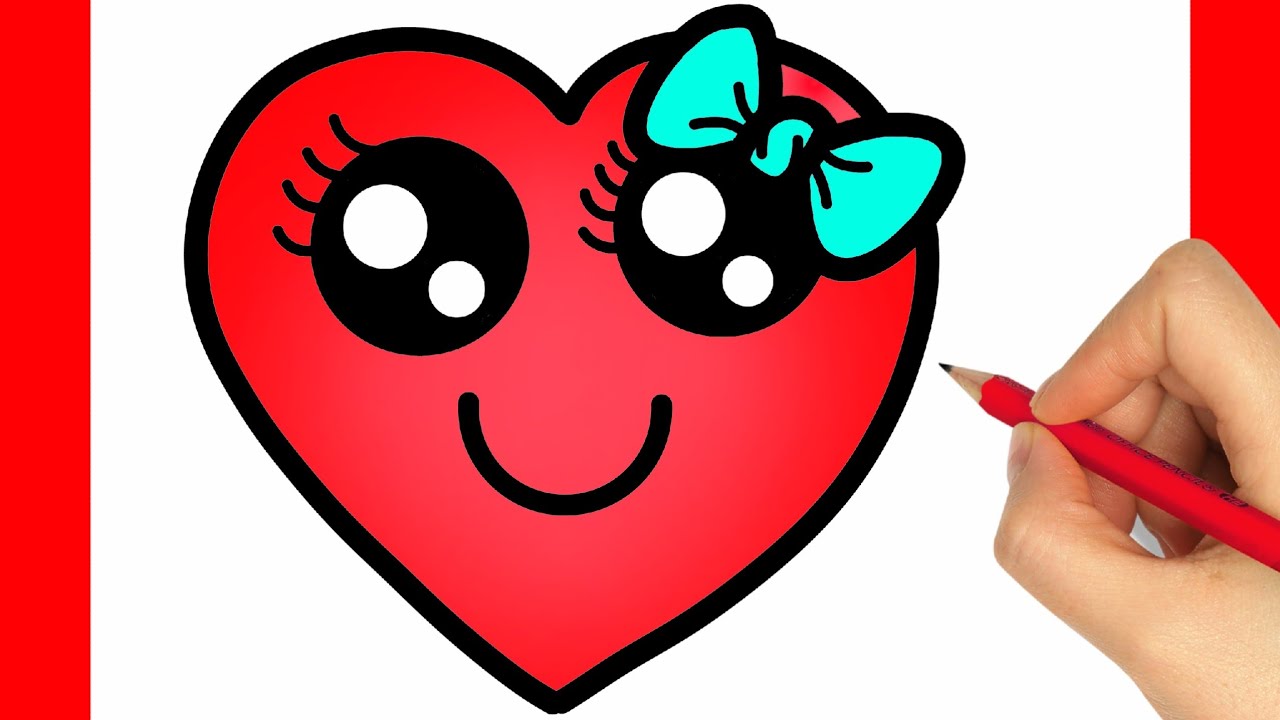 HOW TO DRAW A HEART EASY - YouTube