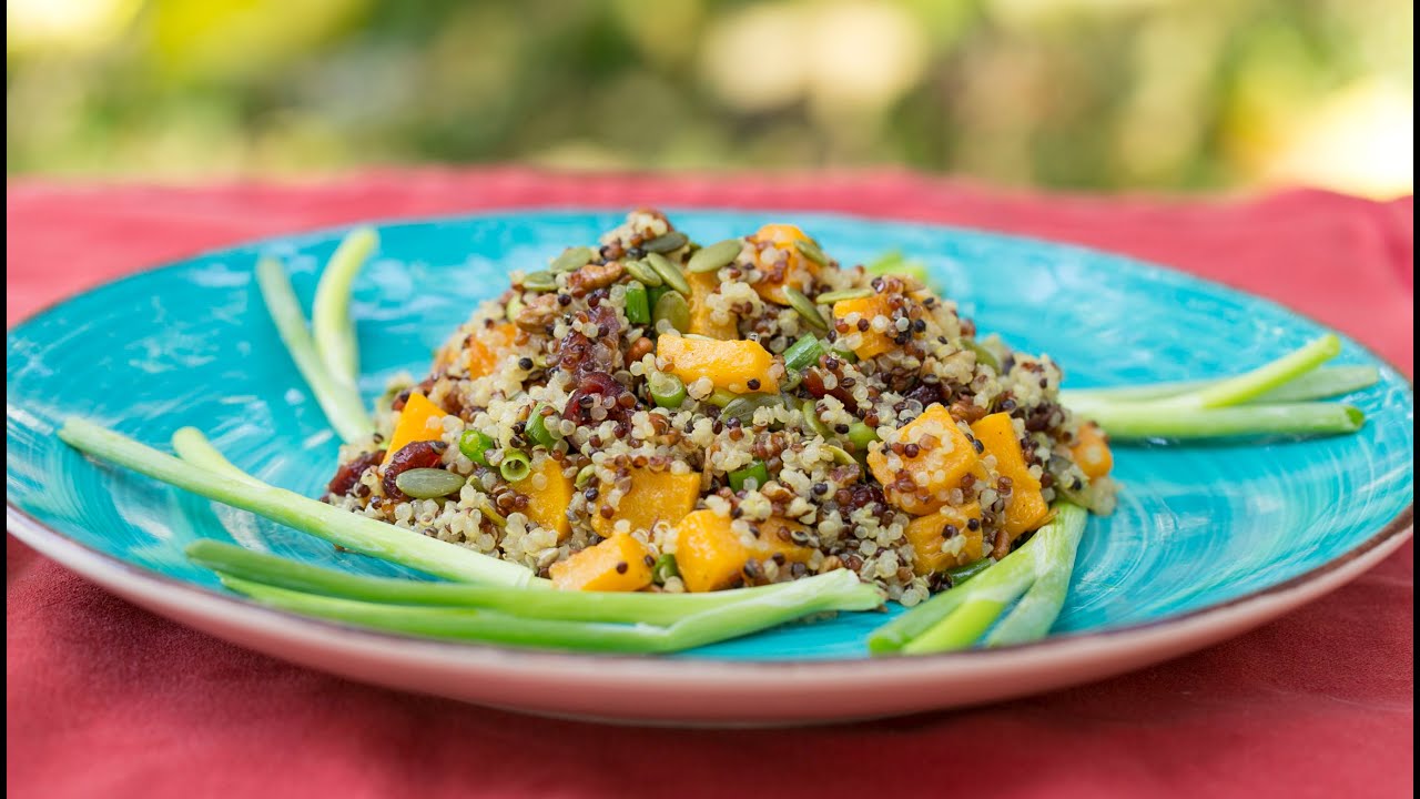 Cooking Guru: S4E2 Roasted Butternut Squash & Quinoa Salad - YouTube