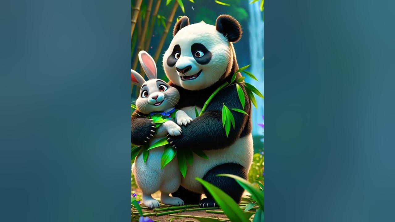 Panda’s Heartwarming Rescue of Injured Rabbit! 🐼 ️🐰 #panda #shorts #cute - YouTube