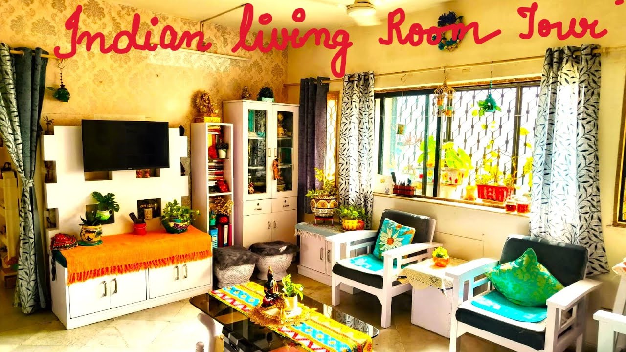 Indian Living Room Tour@HappyHomeClub#hindivlog #homedecor - YouTube