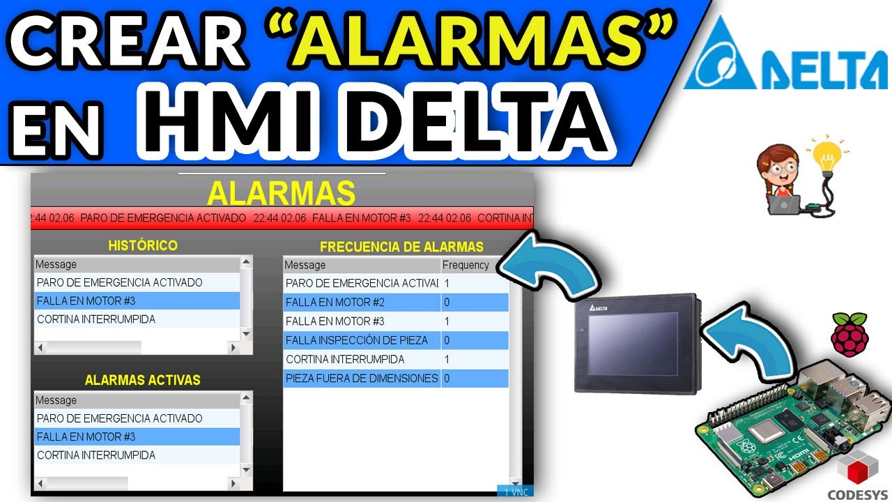 🔵 HMI DELTA - CREAR ALARMAS EN DOPSOFT - YouTube
