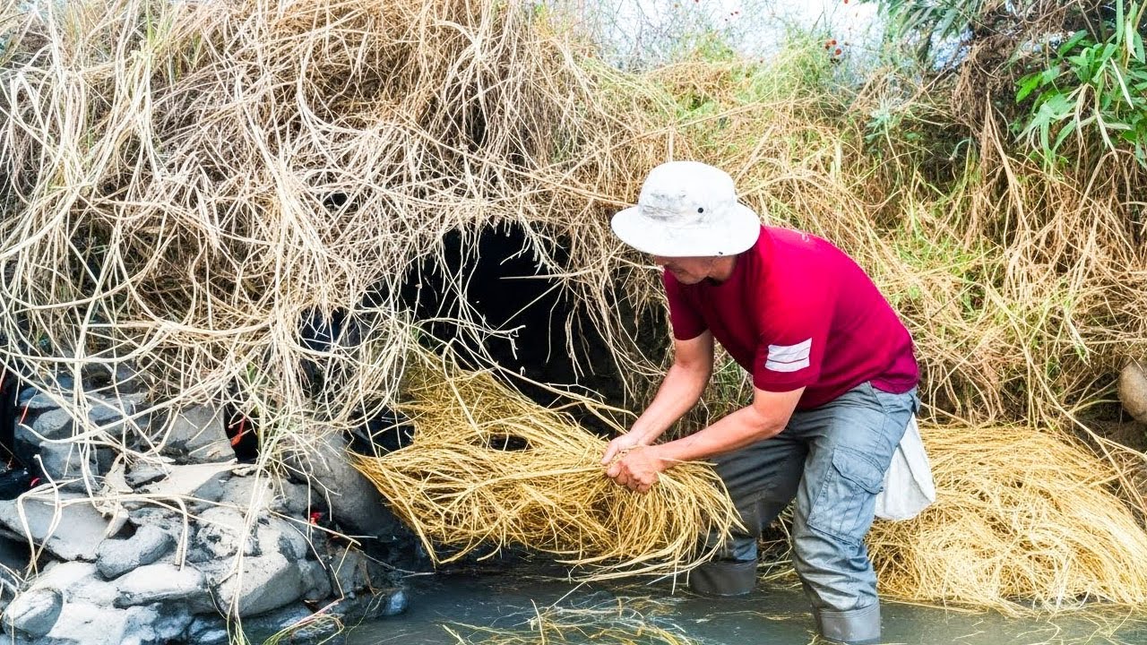 Action On Dry Season Remove Debris Clogged Culvert - Clean Culvert For ...