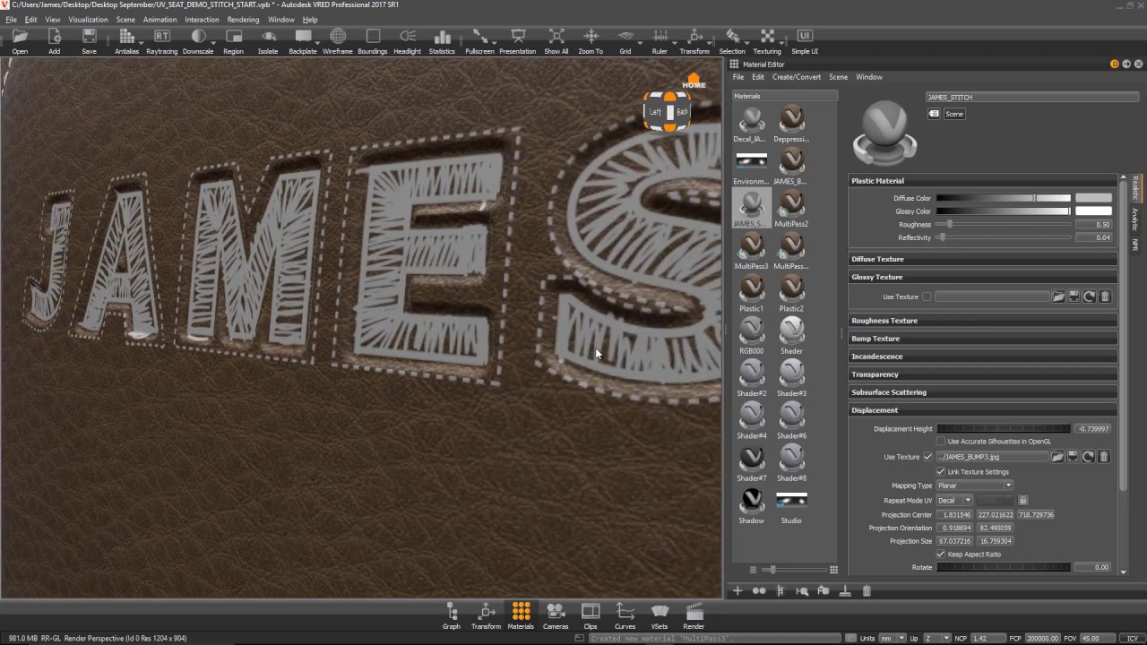 VRED PRO Debossed Seat Logo Tutorial - YouTube