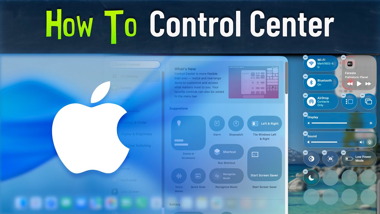 How to Use Control Center in macOS 26 - YouTube