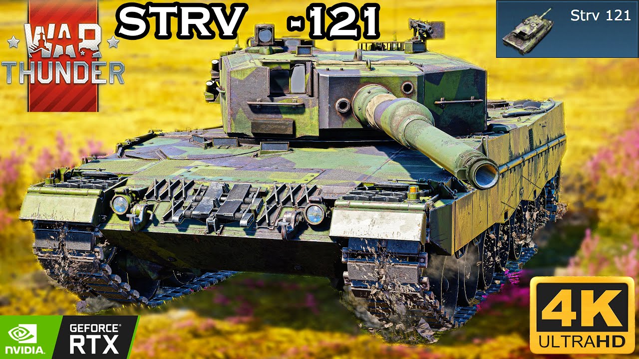 Strv 121 War Thunder Gameplay Sweden 4K UHQ |Strv 121 War Thunder ...