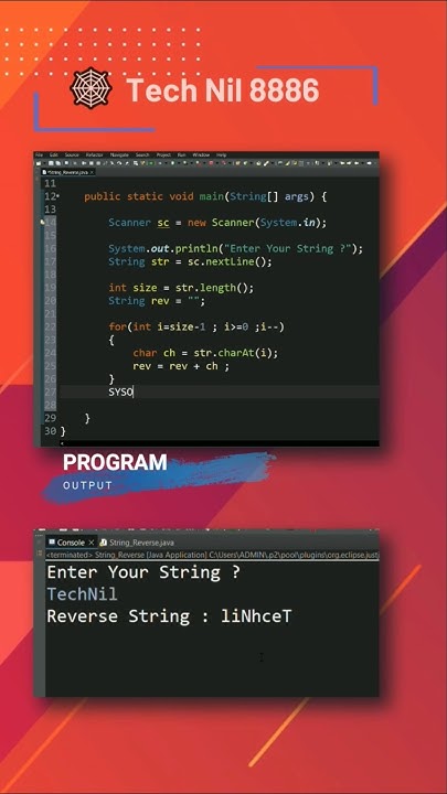 String Reverse ? #technil - YouTube