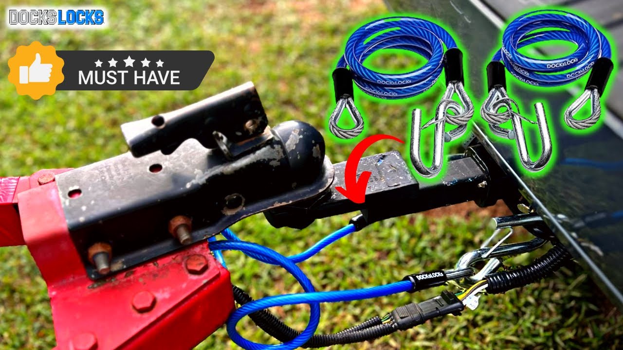 Self Coiling Trailer Safety Towing Cables - Install/Review - YouTube