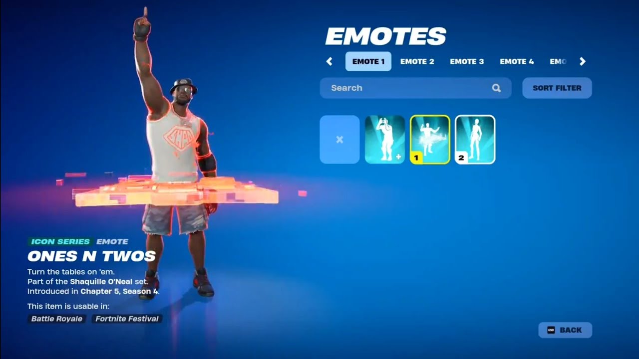 NEW shaquille o'neal EMOTES emote ( "Ones N Twos" + "Shaq Shimmy ...