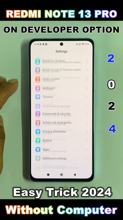 HOW TO ON DEVELOPER OPTION IN REDMI NOTE 13 PRO REDMI NOTE 13 PRO DEVELOPER OPTIONS SETTINGS ...