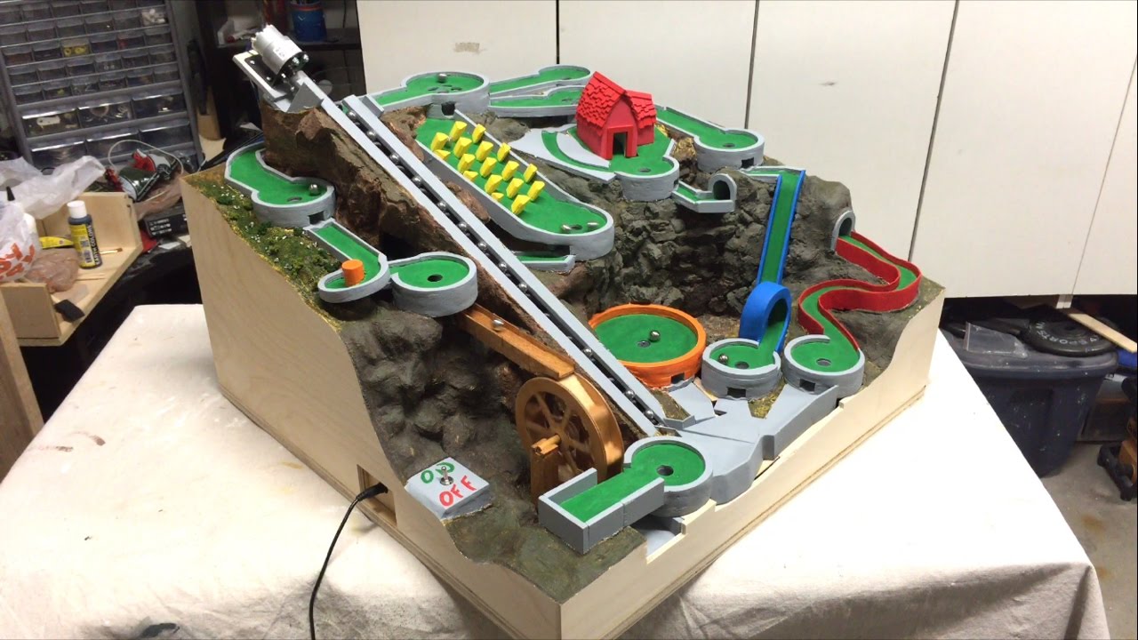 Mini Golf Marble Machine Build, Part 20 (Landscape Trial) - YouTube