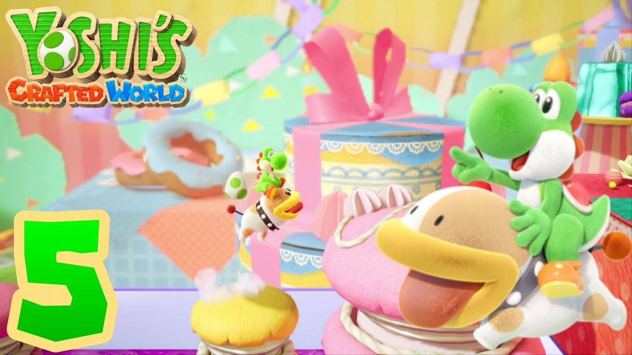 Yoshi's Crafted World [5] - Diving Into Cupcakes With Poochy! - YouTube