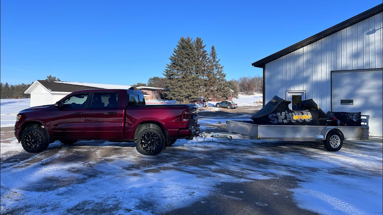 Ram 1500 Winter Driving! FT. Snowmobile Trip Part 1! - YouTube
