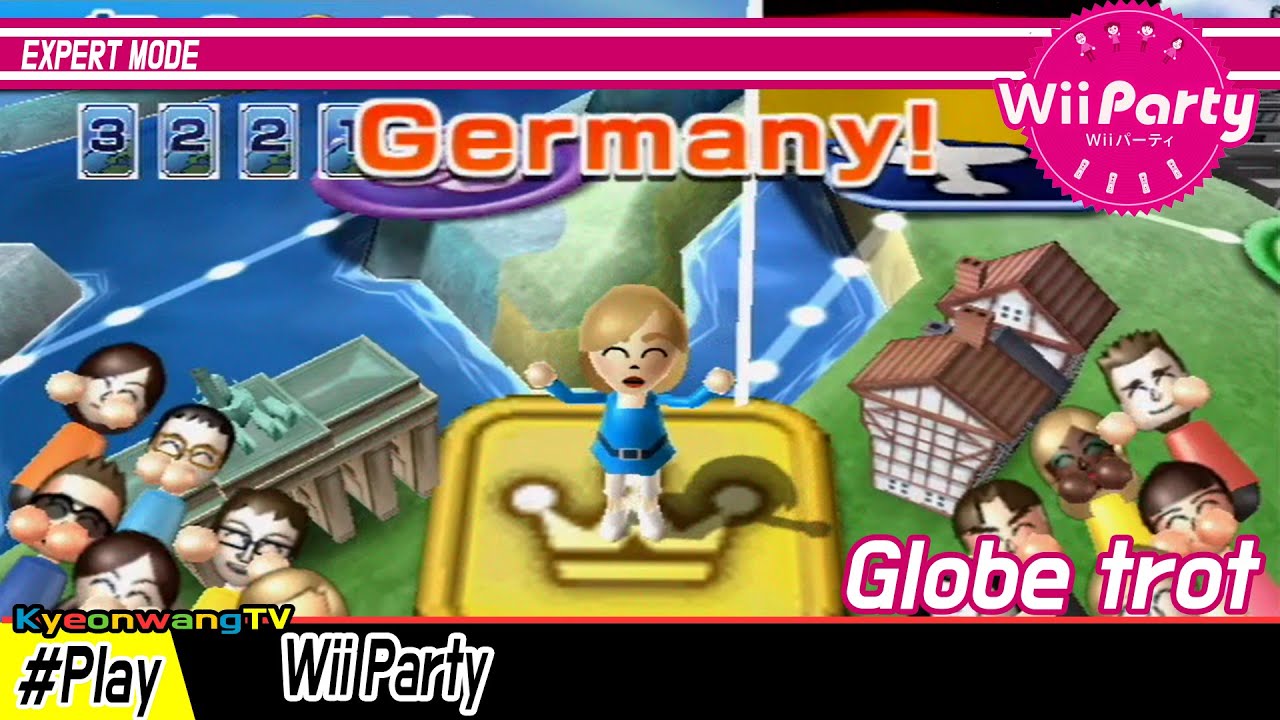 Wii Party - Globe trot (Expert, #63) Player Emma vs Gabi vs Susana vs ...
