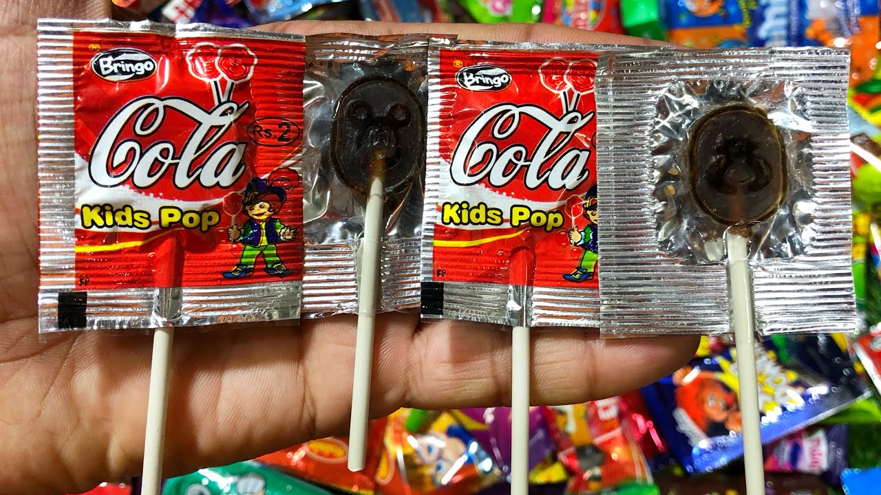 Some Lots Of Cola Lollipops | Coloured Rainbow ASMR | Candy Fun ...