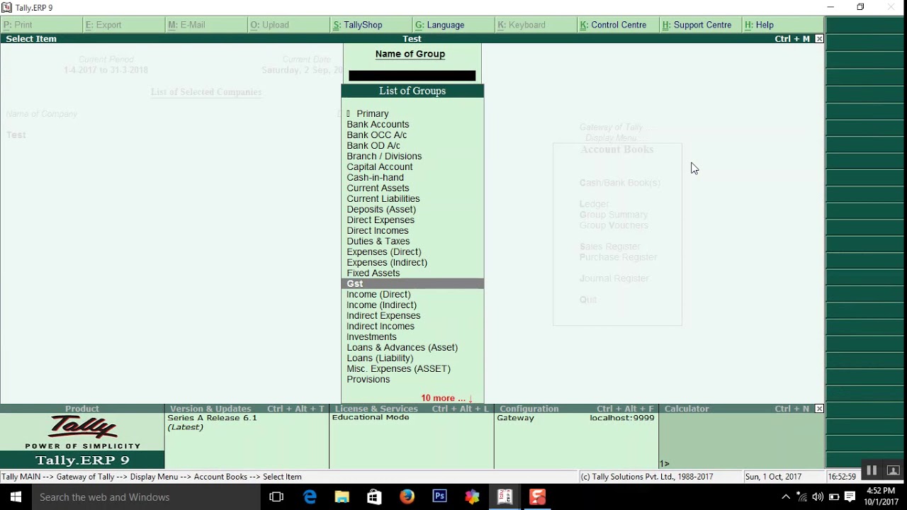 Tally Erp 9 With Gst Calculate Gst Input And Out Gst YouTube Tally Erp 9 With Gst Calculate Gst Input And Out Gst YouTube