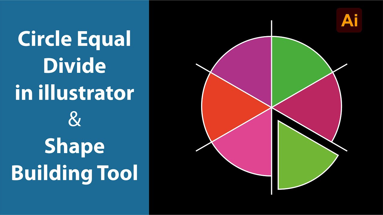 How to Divide a Circle into Equal Parts in Adobe Illustrator | # ...