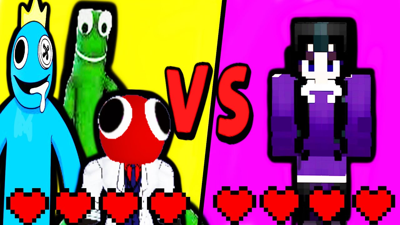 Rainbow Friends vs Wednesday Addams battle in minecraft - YouTube