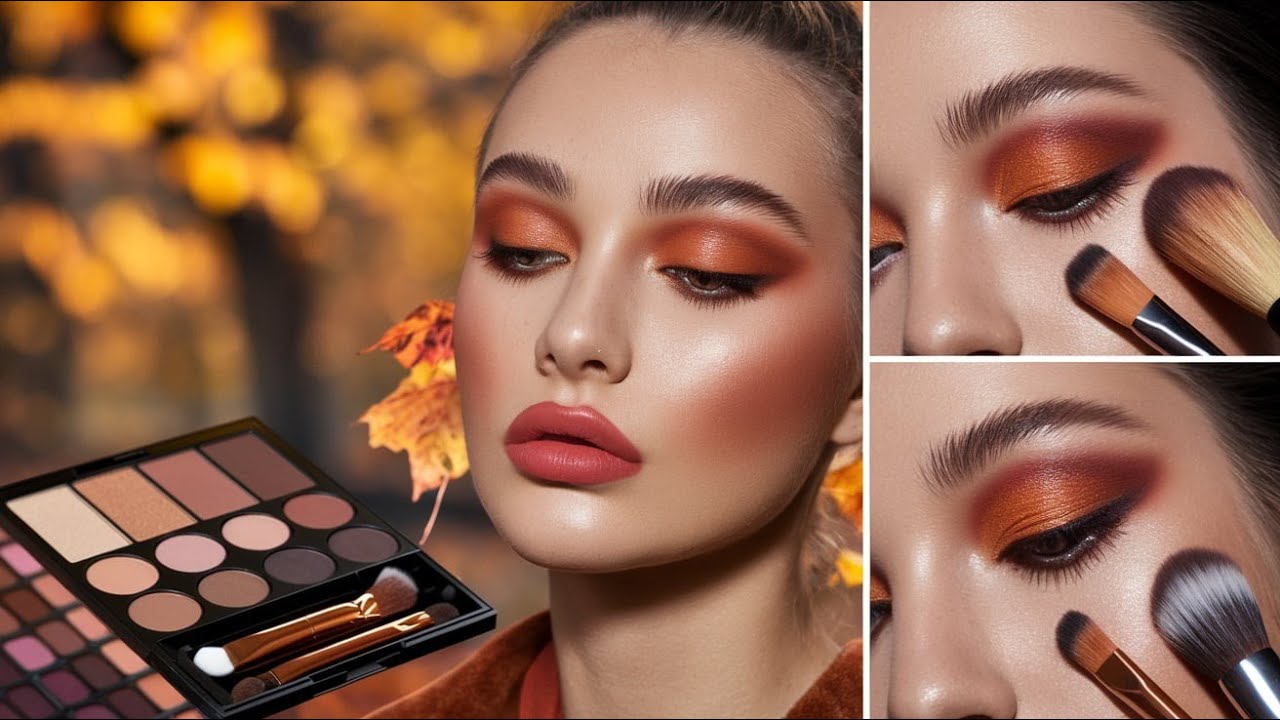 Fall Inspired Makeup Look Warm Tones Tutorial - YouTube