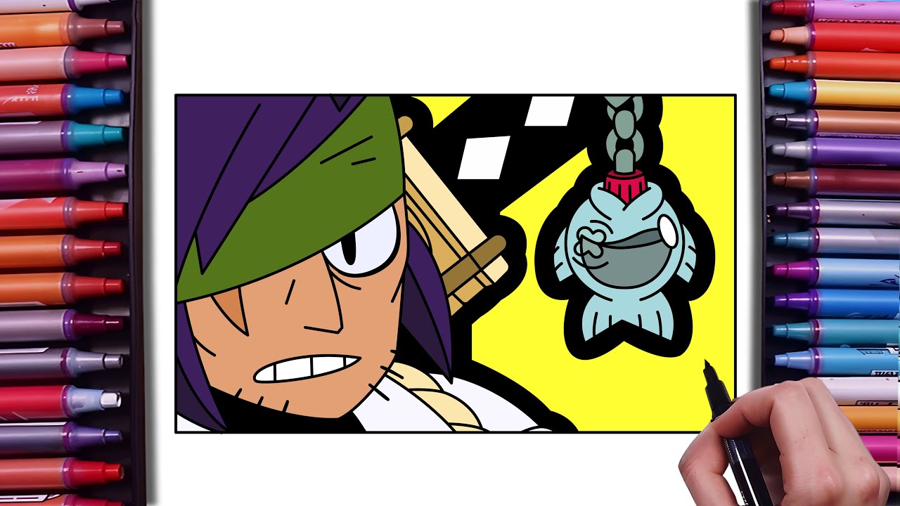 How to Draw Kenji Icon From Brawl Stars | Drawing Brawl Stars - YouTube