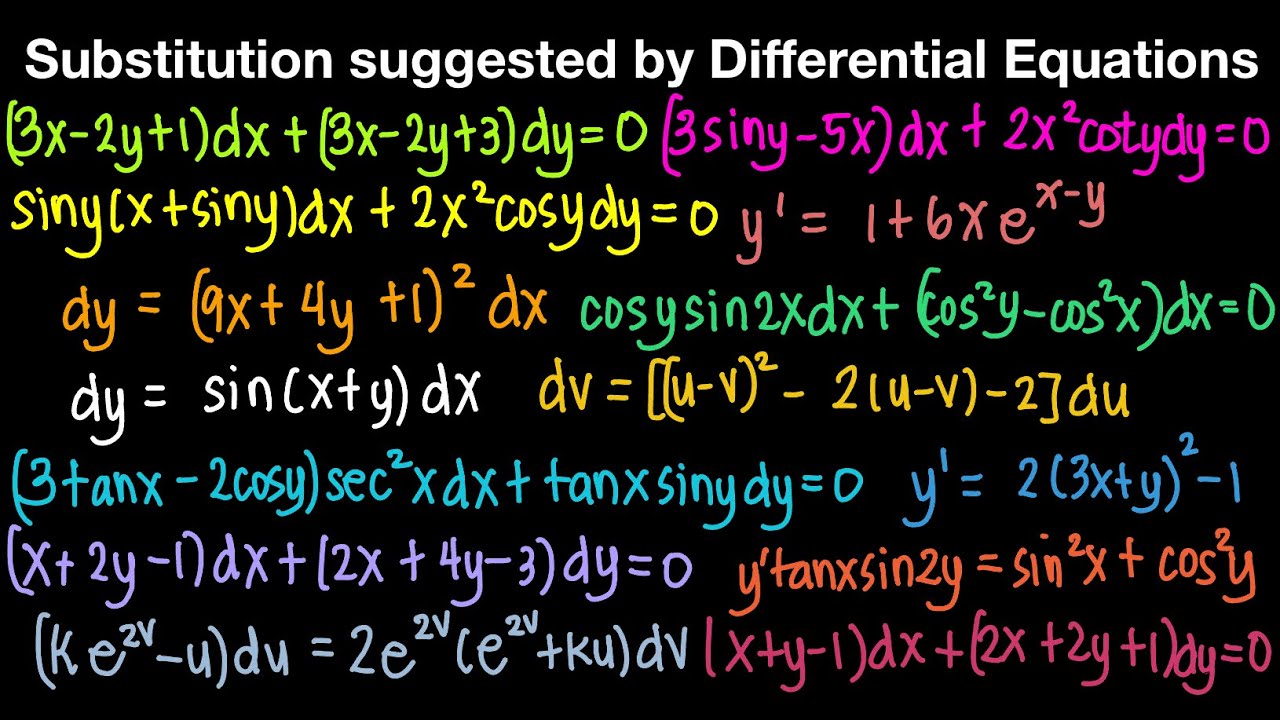 Substitution Suggested by Differential Equations Part 1 (Live Stream ...