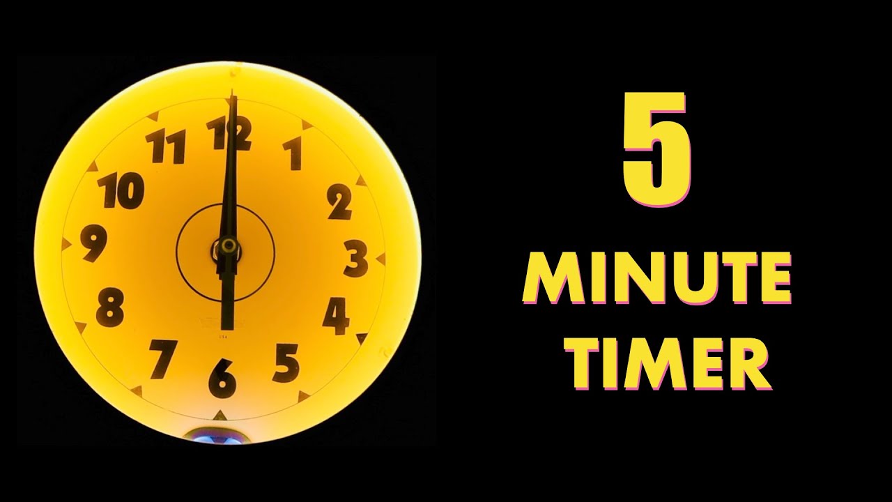 5 minute countdown timer - digital and analog - YouTube