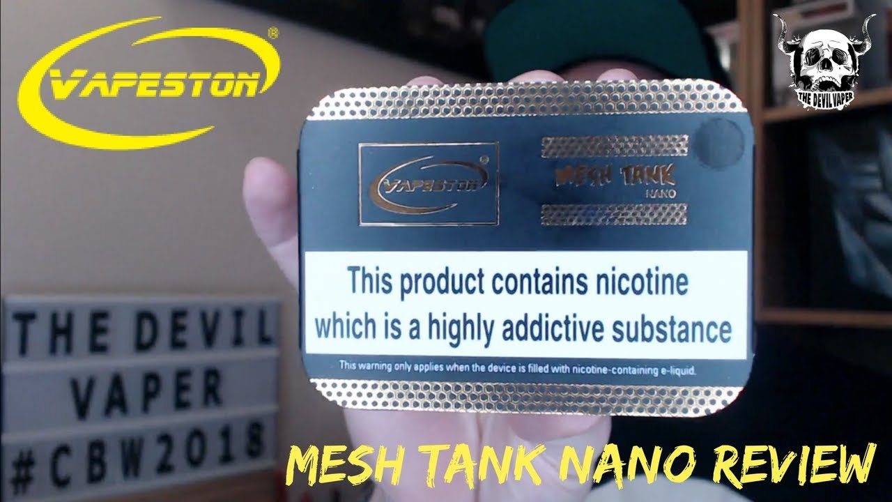 Vapeston Mesh Tank Nano Review - Great Flavour From a Stock Coil Tank ...
