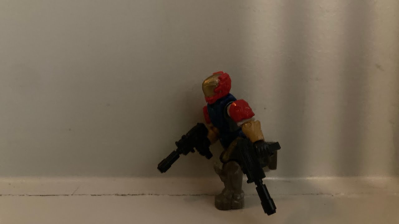 Spartan running and tries to do backflip fail stop motion #halo - YouTube