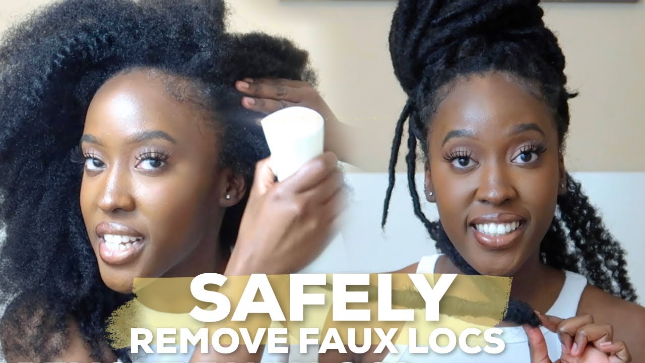 HOW I TAKE DOWN MY LOCS SAFELY AND QUICKLY WITHOUT BREAKAGE | YAA YAA ...