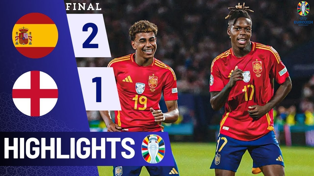 Spain 2 - 1 England | Final | Highlights | UEFA Euro | 15th July 2024 ...