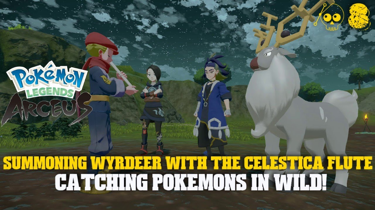 Pokémon Legends: Arceus – Summoning Wyrdeer with the Celestica Flute ...