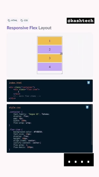 How to create responsive Flex Layout. - YouTube