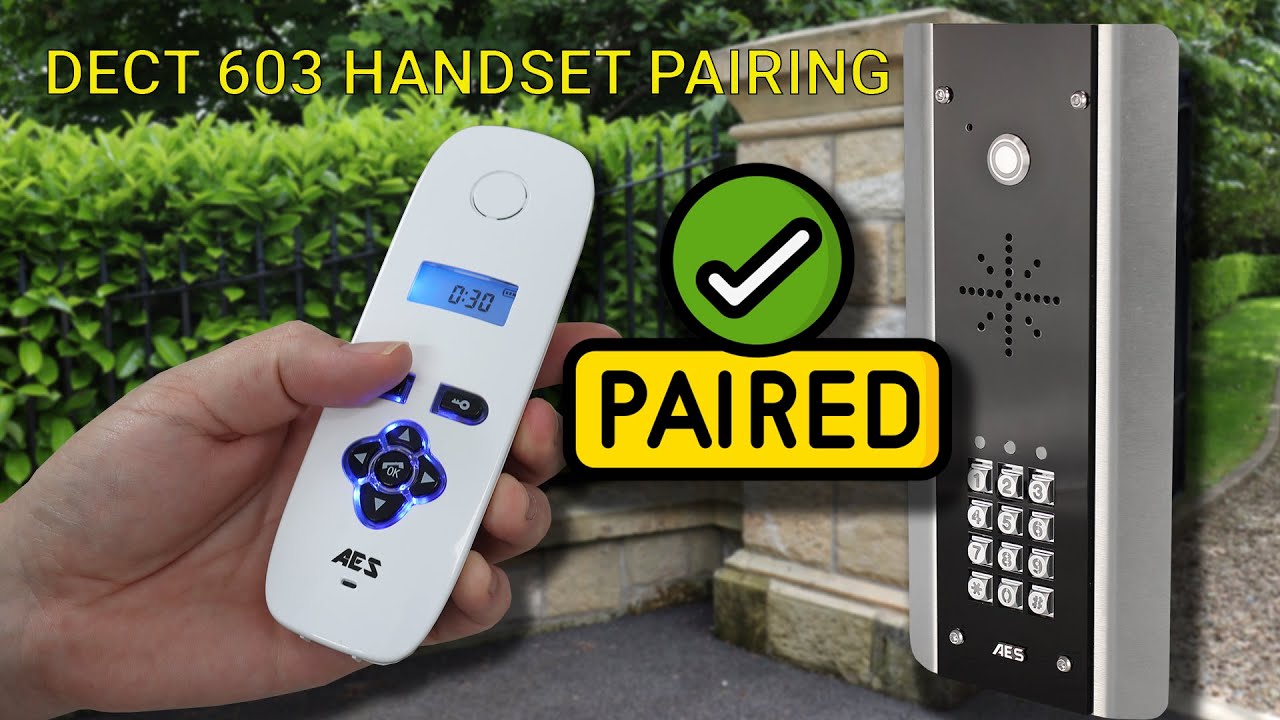 Pairing Handset to DECT 603 Intercom - AES Global - YouTube