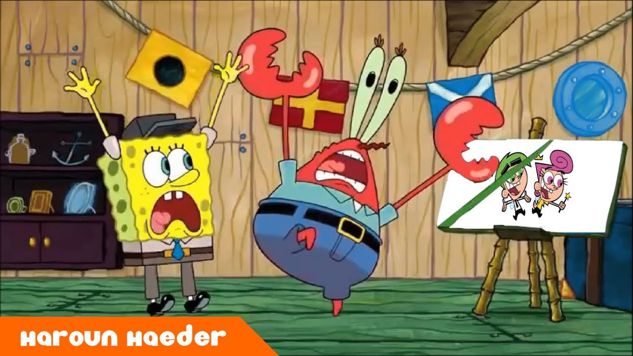 Mr. Krabs Messes up his Cosmo and Wanda Painting due to SpongeBob - YouTube