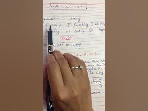 Traversing algorithm on array - YouTube