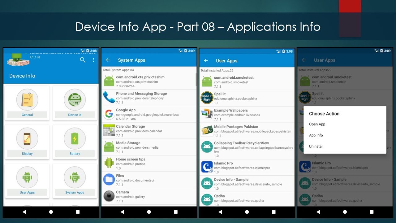 Device Info App - Part 08 – Applications Info - YouTube